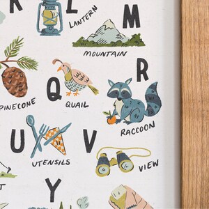 Adventure Alphabet Print, Illustrated Children's Print, Playroom Wall ...