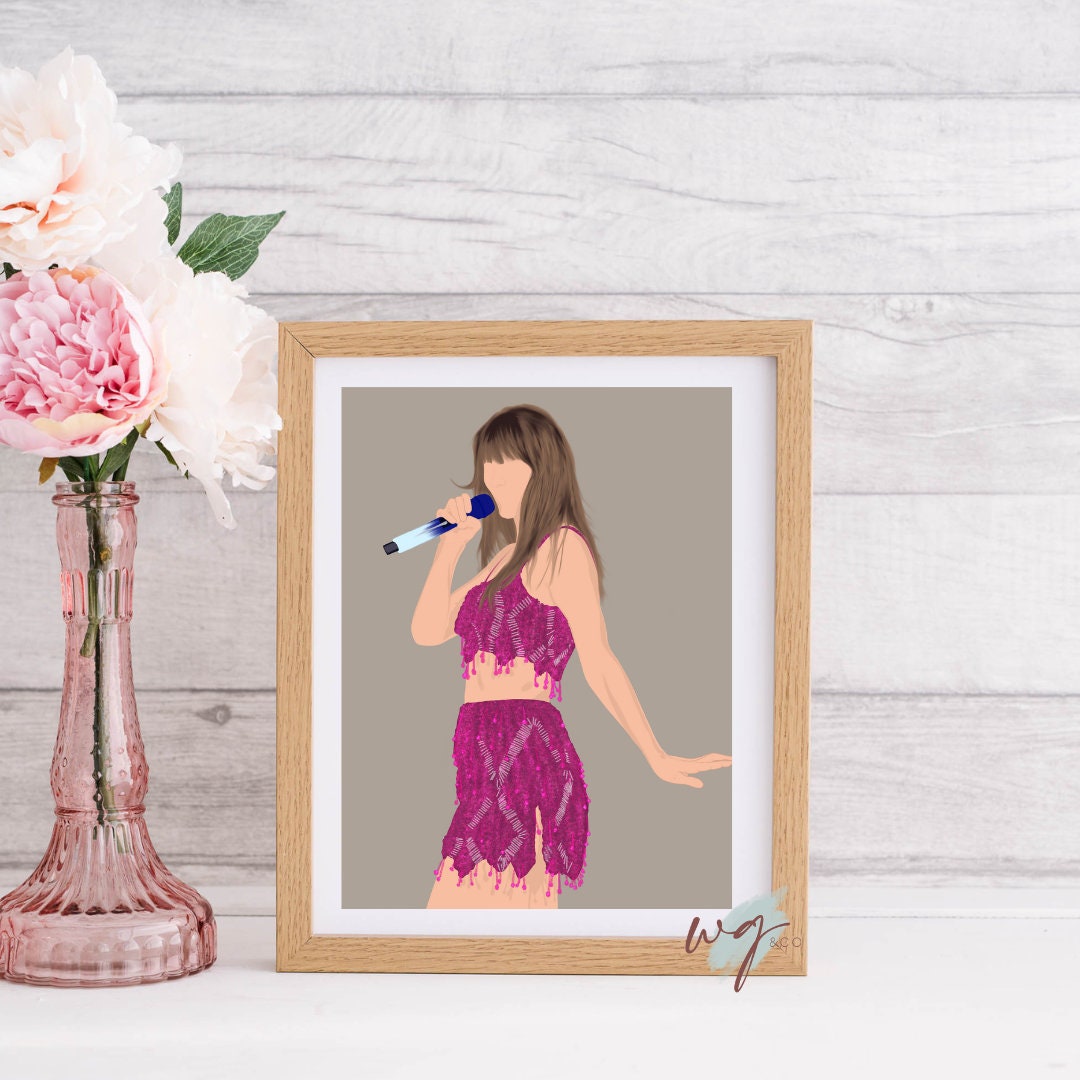 Taylor Swift Faceless Portrait Taylor Swift Eras Tour - Etsy