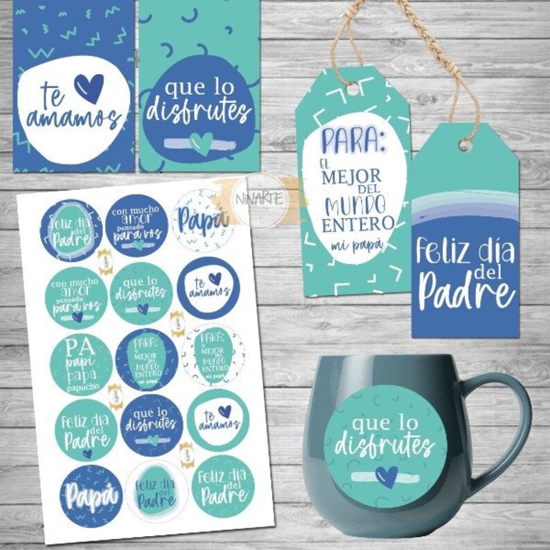 Printable Kit Father's Day Labels - Etsy