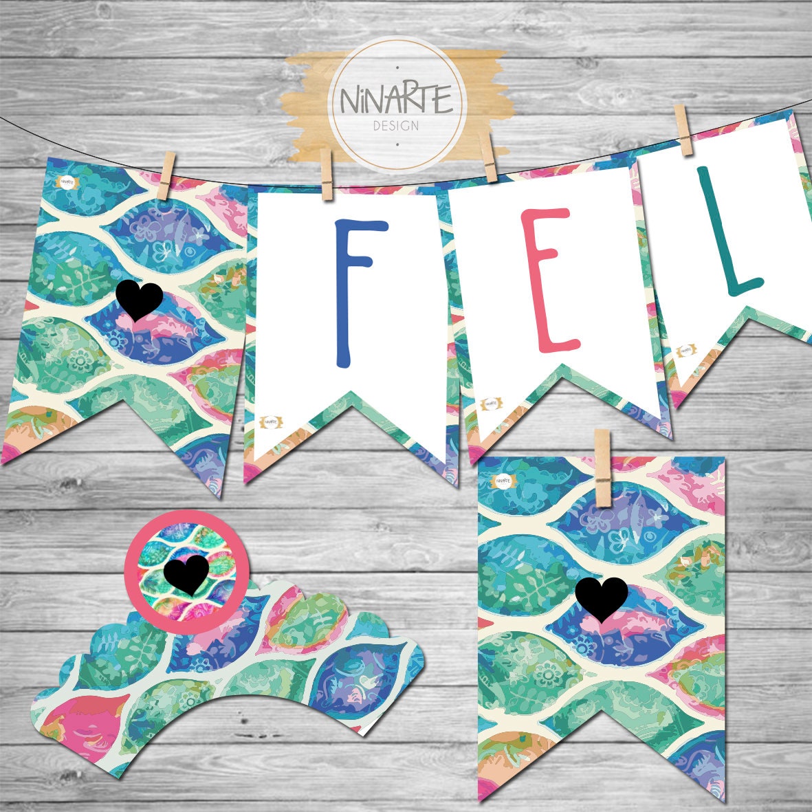 Printable Kit Happy Birthday Unisex Colors Breakfast or Snack - Etsy