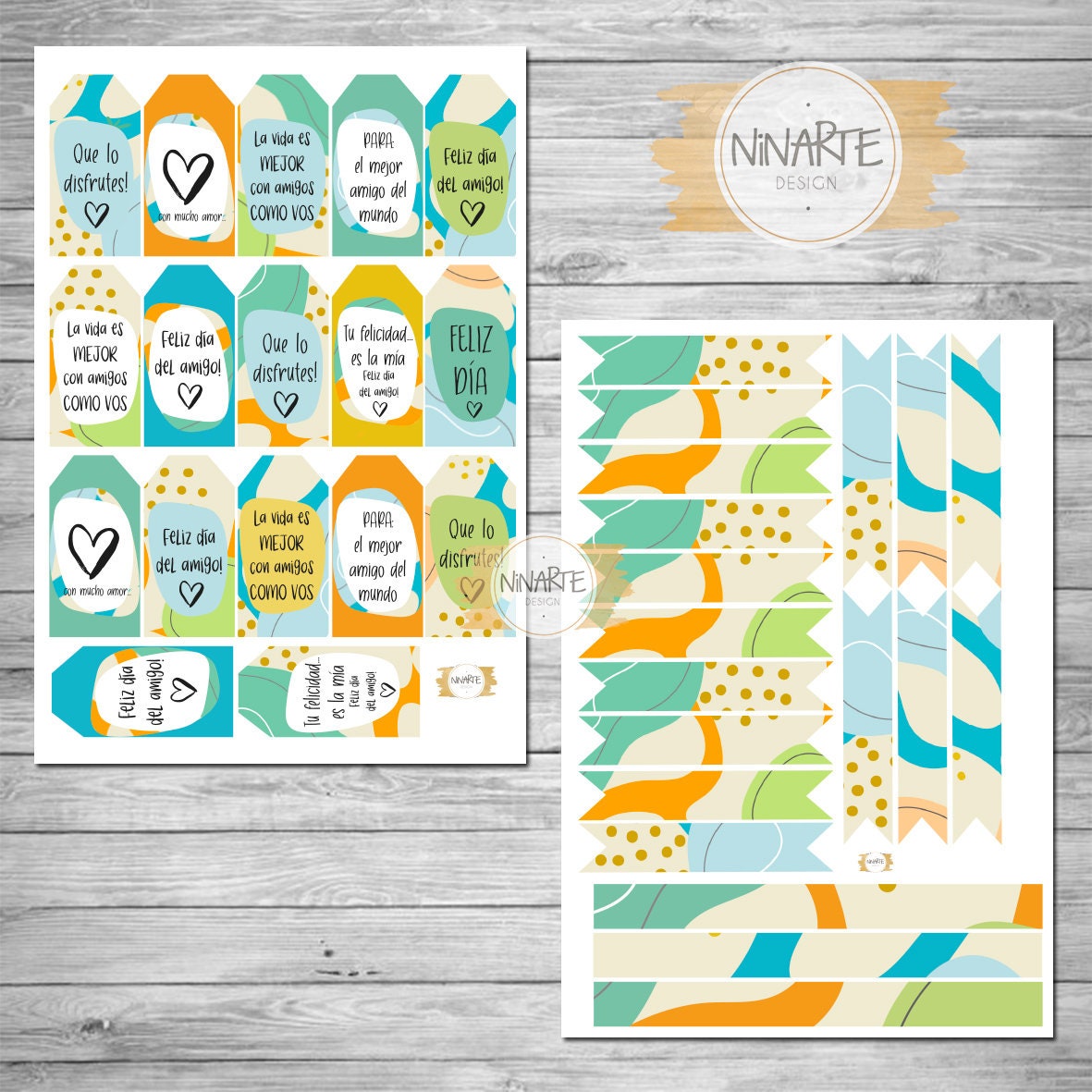 Printable Friend's Day Label Kit - Etsy