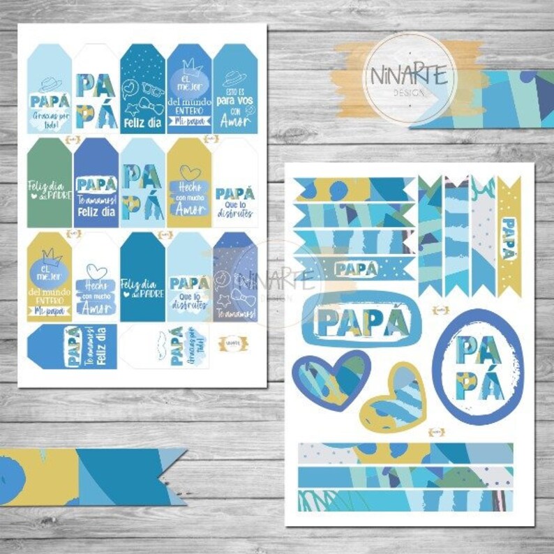 Printable Father's Day Tags Kit - Etsy