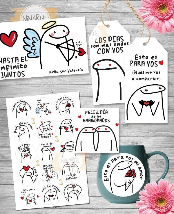 Printable Valentine's Day Florks Label Kit - Etsy