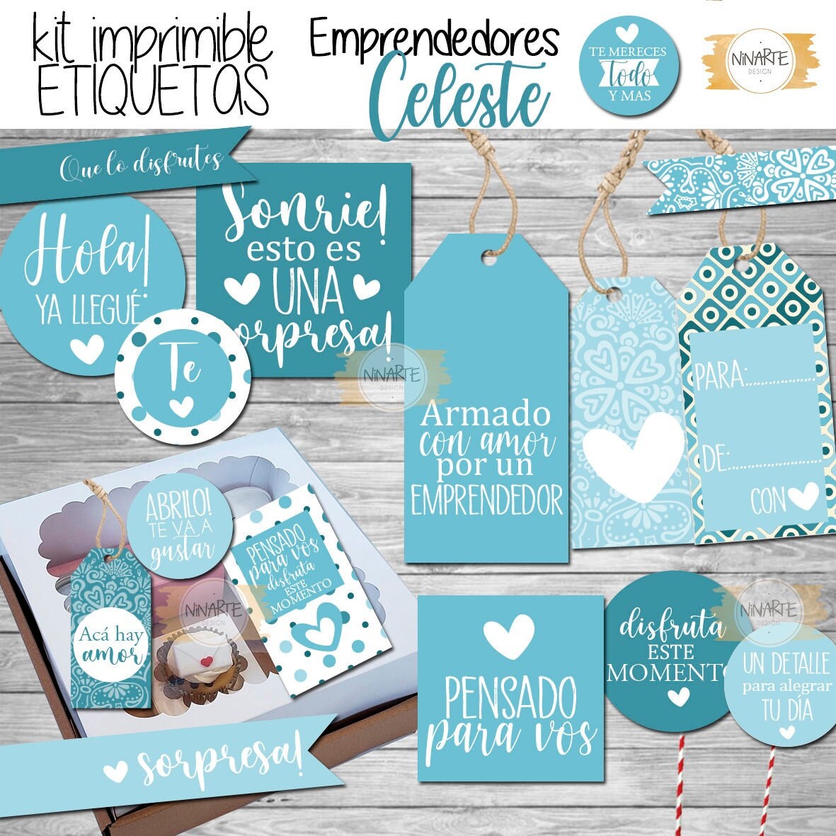 Printable Kit Blue Entrepreneur Labels - Etsy