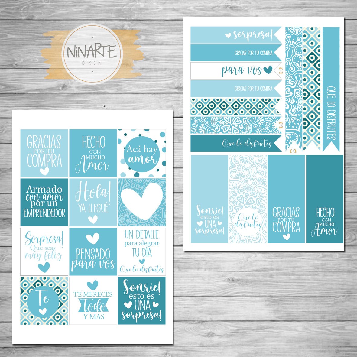 Printable Kit Blue Entrepreneur Labels - Etsy