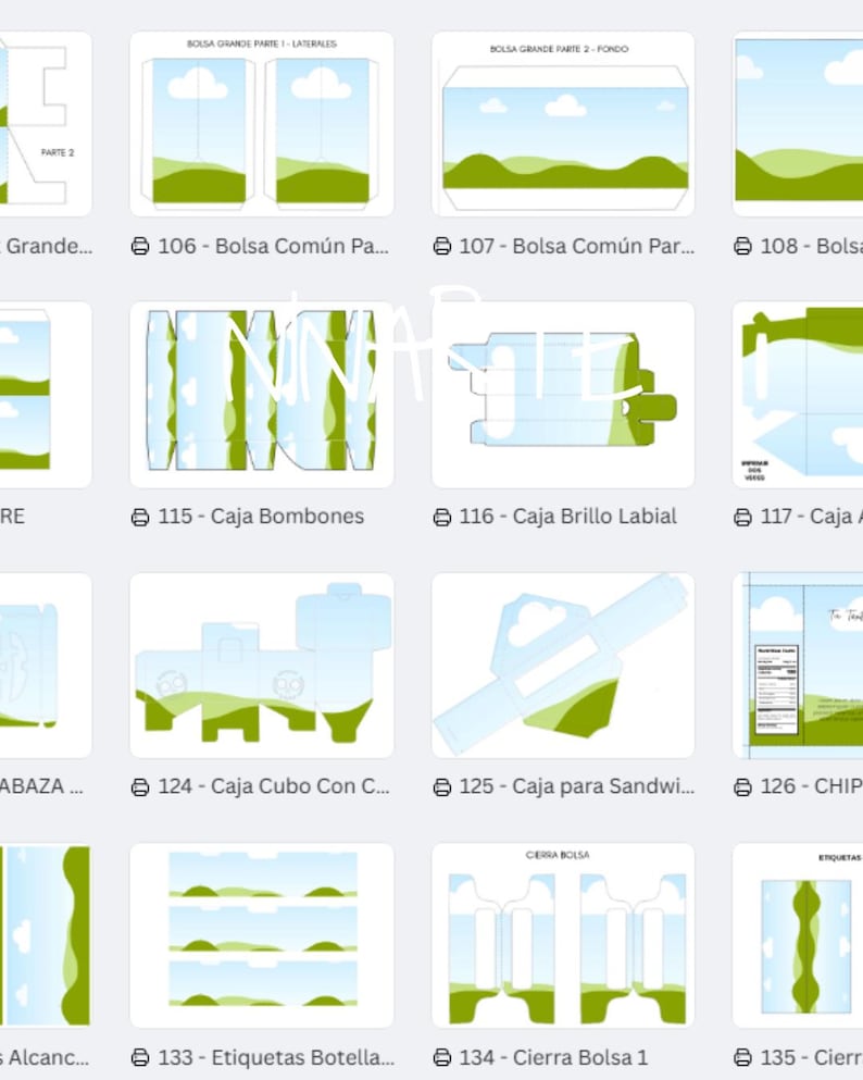 Canva Editable Template Pack for Creative Stationery Boxes, Milk Boxes ...