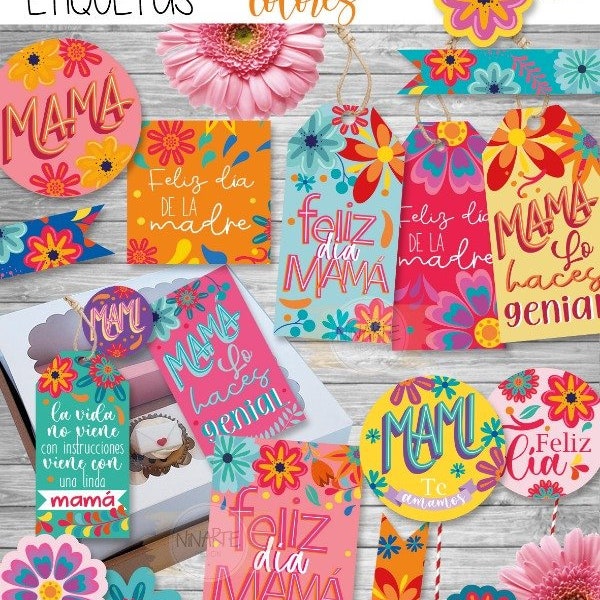 Etiquetas del día de las madres - Etsy México