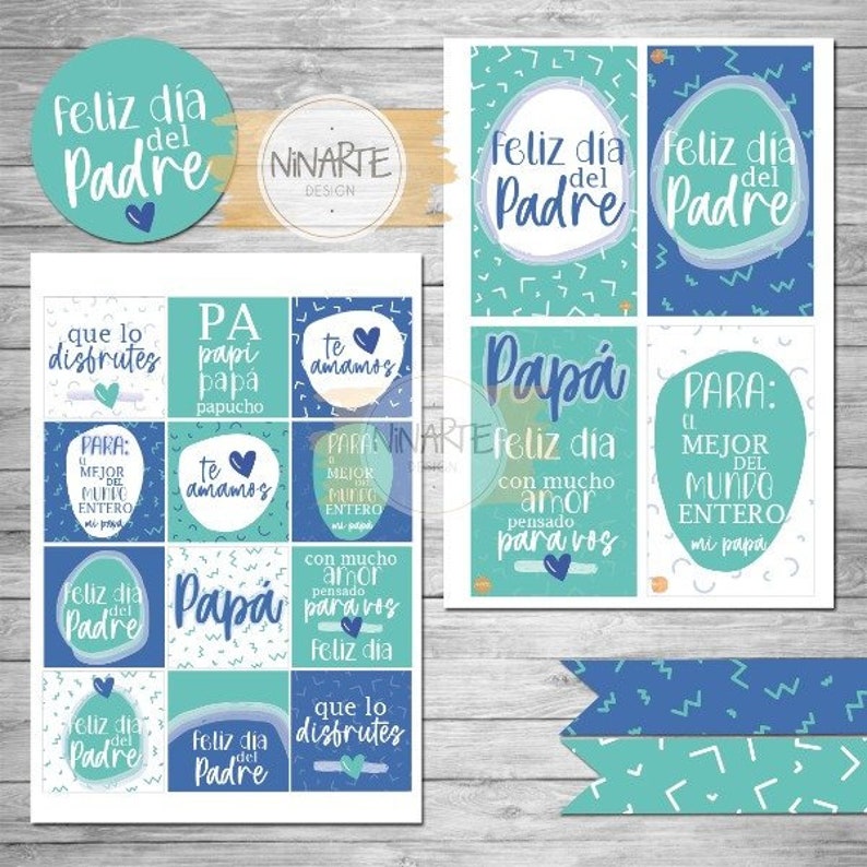 Printable Kit Father's Day Labels - Etsy