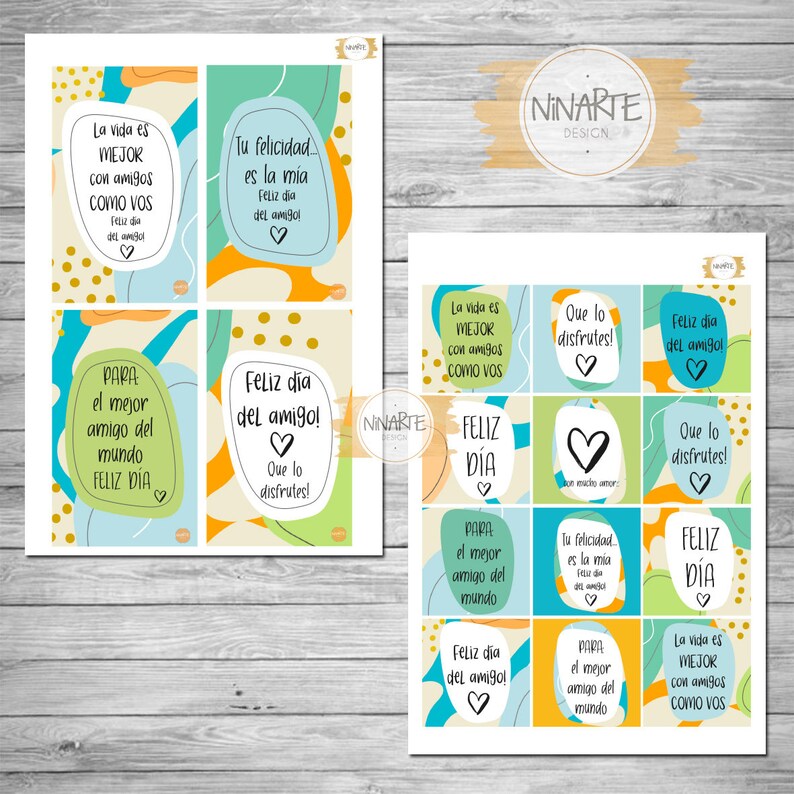 Printable Friend's Day Label Kit - Etsy