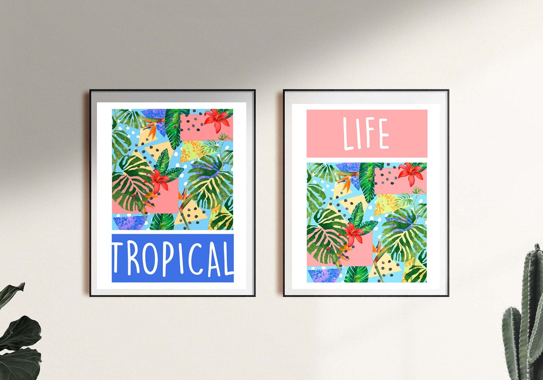 Printable Tropical Life Poster 8x10" - Etsy