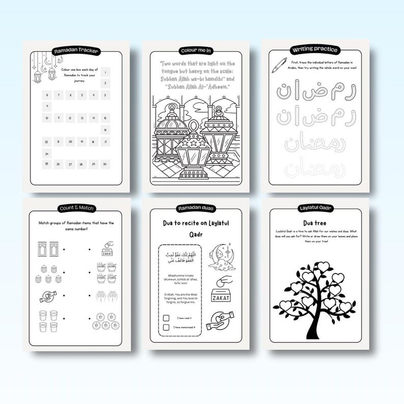 PDF Ramadan Activity Book - Printable PDF | Islamic Educational ...