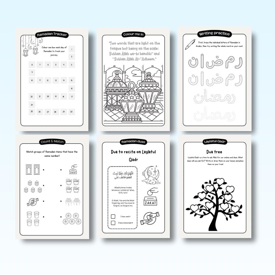 PDF Ramadan Activity Book - Printable PDF | Islamic Educational ...