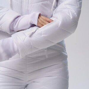 White Ski Suit for Women One-piece Ski Suit for Women Winter Clothes ...
