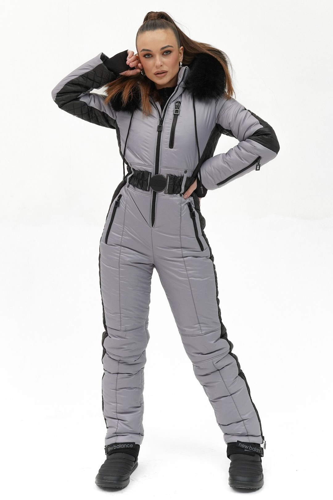 One Piece Ski Suit Ski Jumpsuit for Women Winter Snowsuit Winter Pants ...
