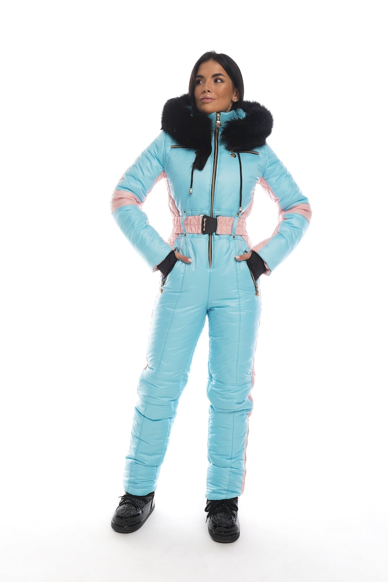 One Piece Ski Suit Womens Snowsuit Ski Suit for Women Warm Jumpsuit ...