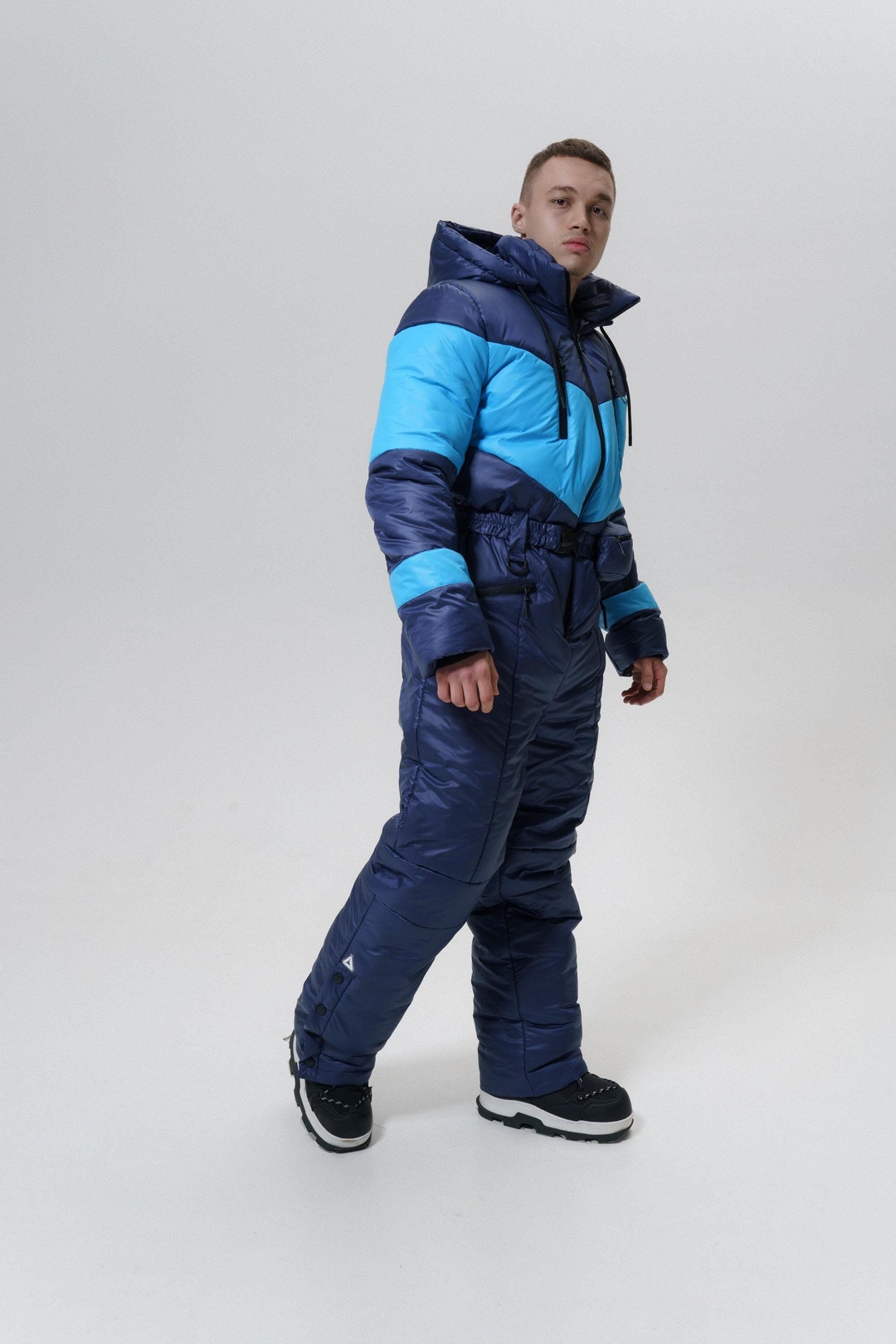 Dark Blue Ski Jumpsuit for Men Ski Suit for Men One Piece Ski Suit Men ...