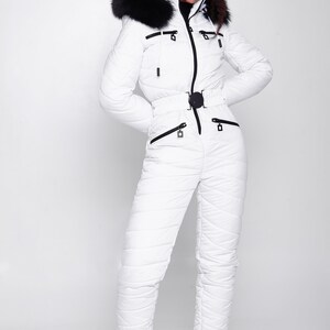 White Ski Suit for Women Snowsuit One Piece Ski Suit Warm Snow | Etsy