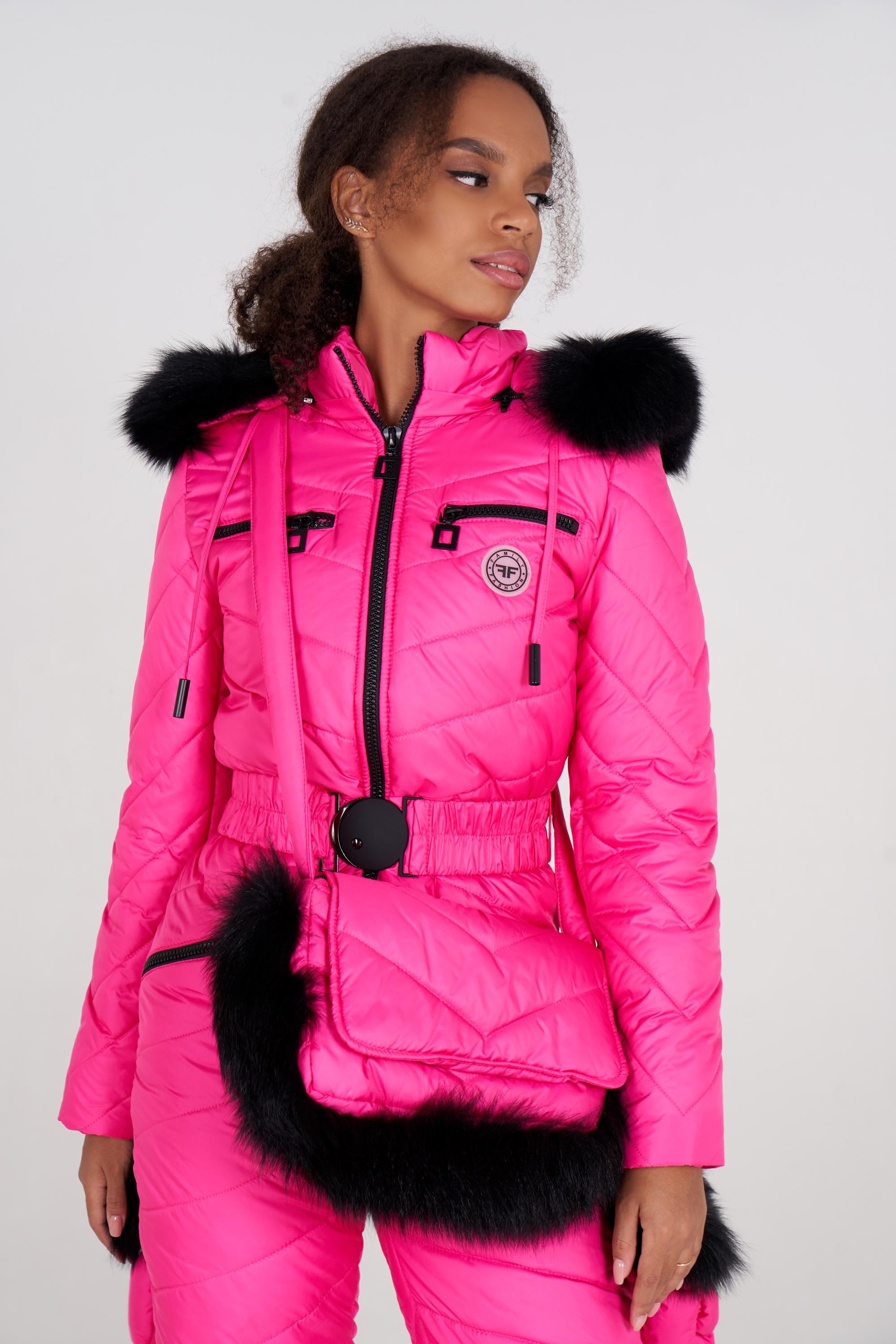 Bright Pink Ski Suit, Womens Winter Activewear, Ski Suit Bright Pink Ski Suit, Womens Winter Activewear, Ski Suit