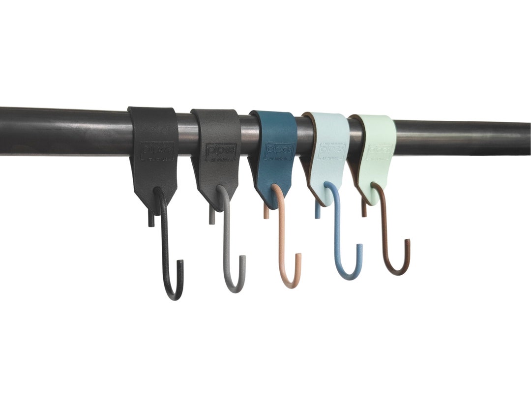 Leather Hook Series arc Made of Pull-up Leather Coat Hook S-hook for ...