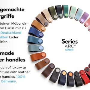 Leather Furniture Handle Series "arc" With Leather Loop / German ...