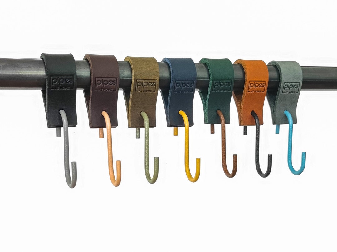 Leather S-hooks for the Wardrobe Series muskat Kitchen Hooks / Plant ...