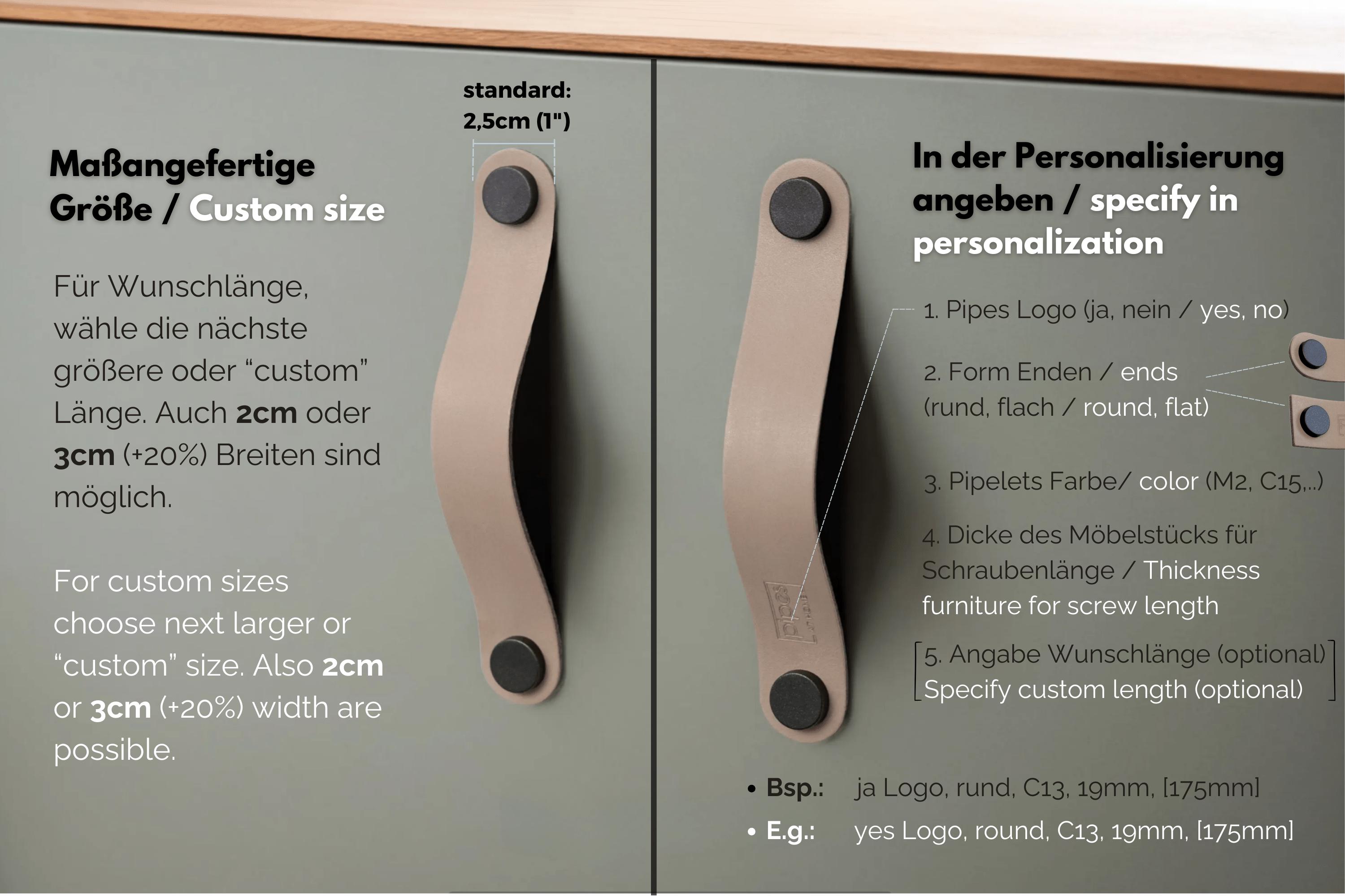 Furniture Handle Pastel Colors Series "arc" Made to Measure Handmade ...