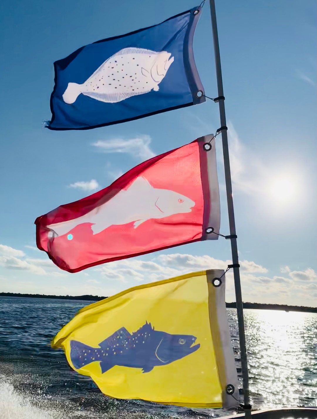 SE Inshore Slam Fish Flags - Redfish, Sea Trout, Flouder Fishing Flags ...