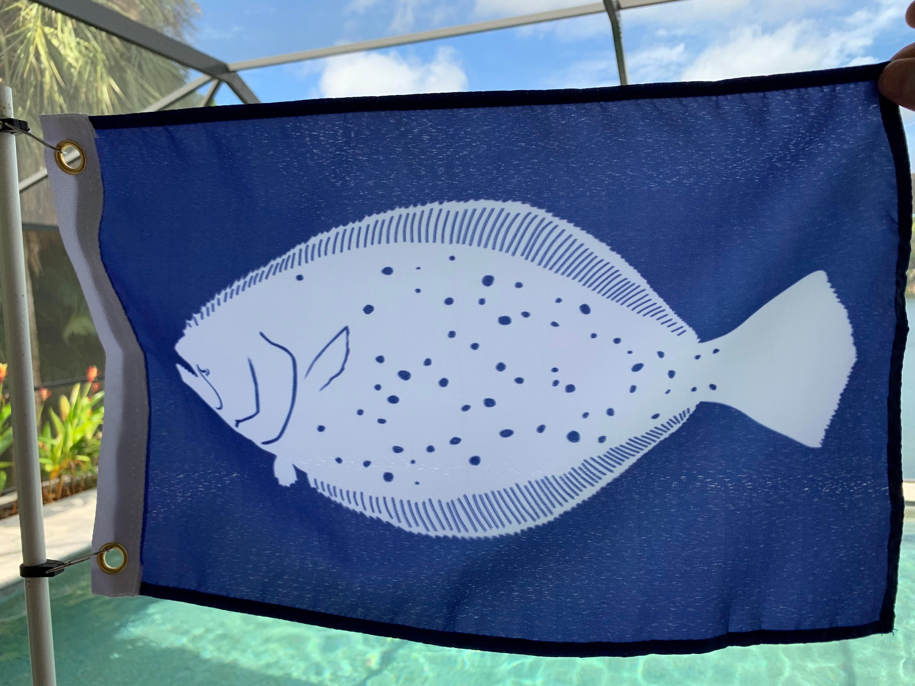 Flounder Fishing Flag - Etsy