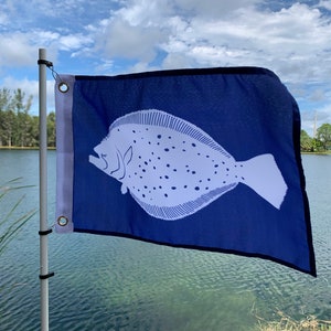 Flounder Fishing Flag - Etsy