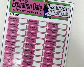 Expiration Date Stickers - Etsy