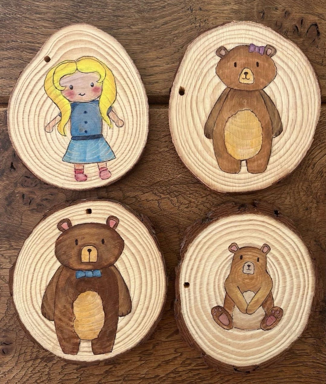 Learning Tool for Children's Story, Children Wooden Story Slices ...