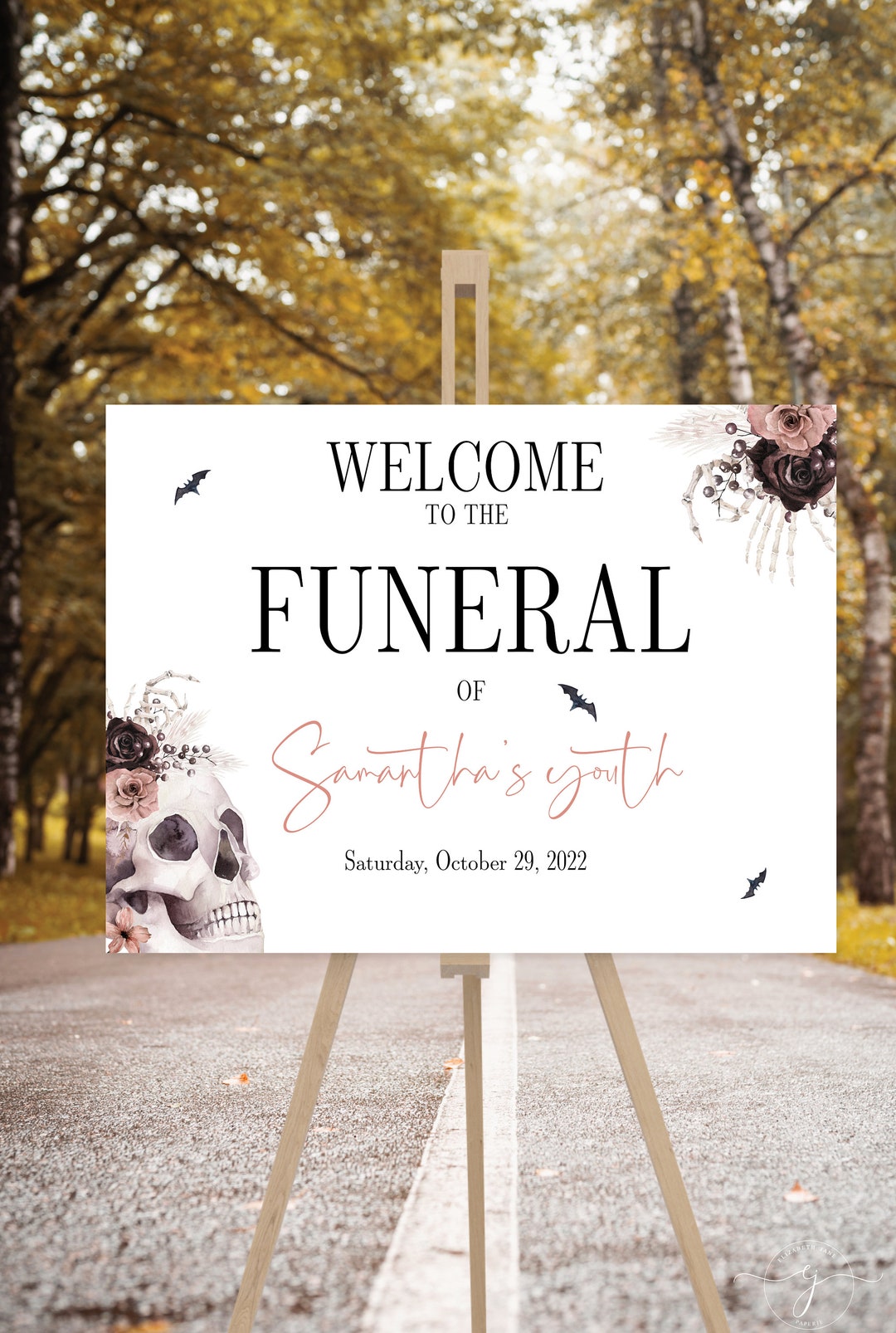EDITABLE Death to 20's Birthday Welcome Sign, RIP Twenties, 30th ...
