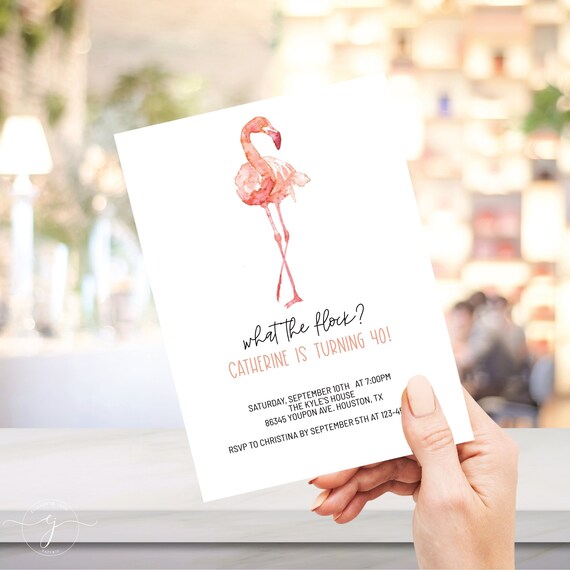 Editable Flamingo Invitation Let's Flamingle Invite - Etsy