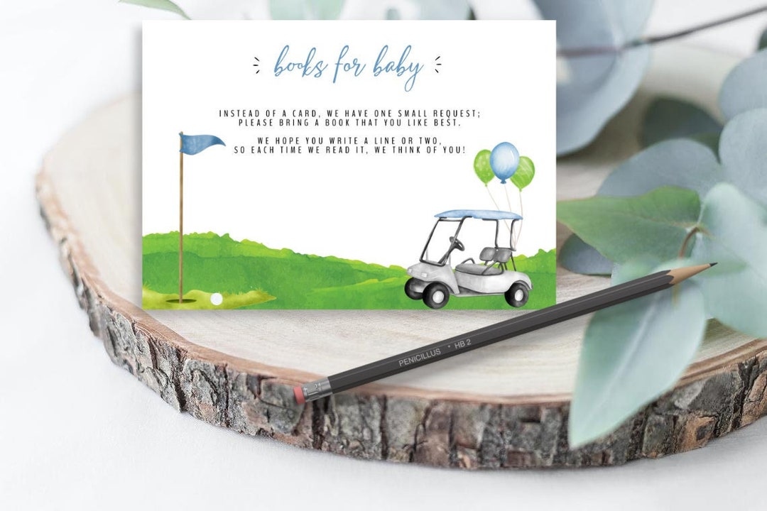Golf Books for Baby Insert Cards, Baby Shower Game Diaper, Golf Baby ...