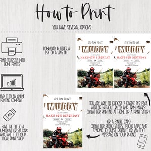 EDITABLE 4-wheeler Mudding Birthday Invitation - Men's off Road ...