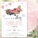 EDITABLE Airplane Birthday Invitation Pink Girls Airplane | Etsy
