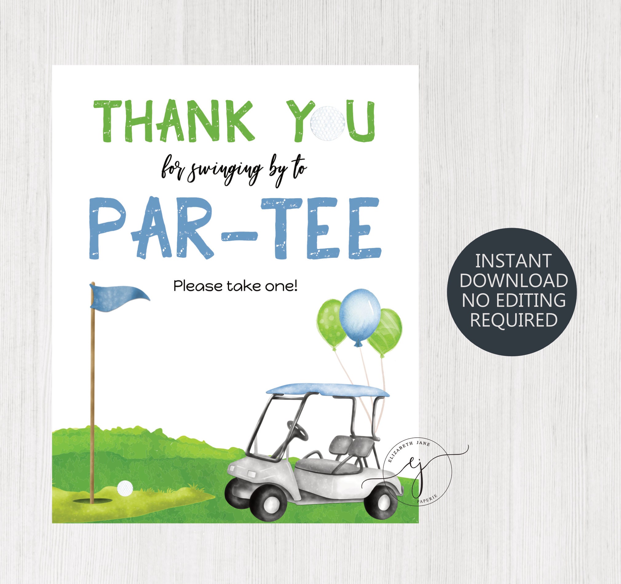 Golf Favor Table Sign, Printable Golf Sign, Favor Sign, 8x10 Printable ...