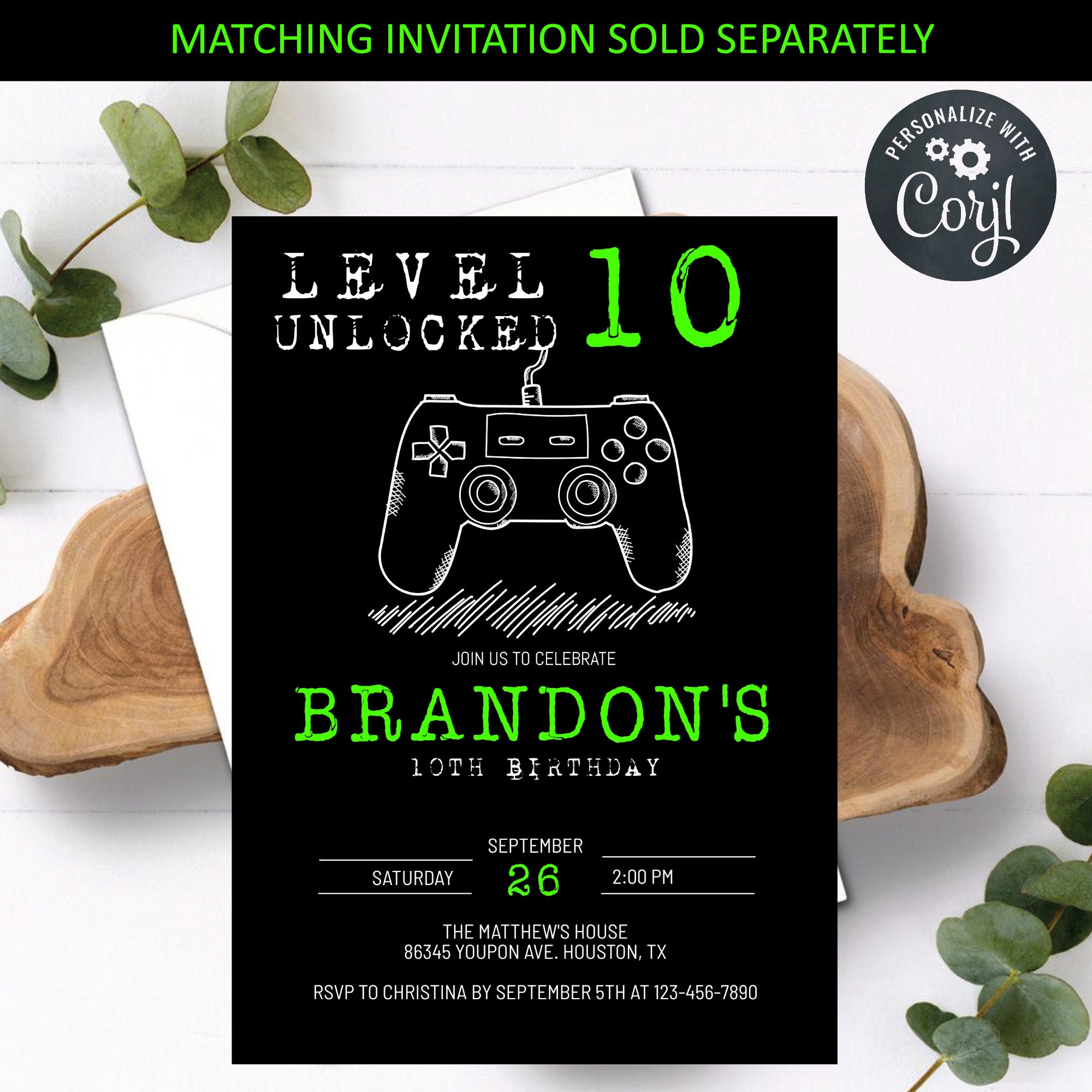 Editable Video Game Thank You Tags Gamer Party Favor Gift - Etsy