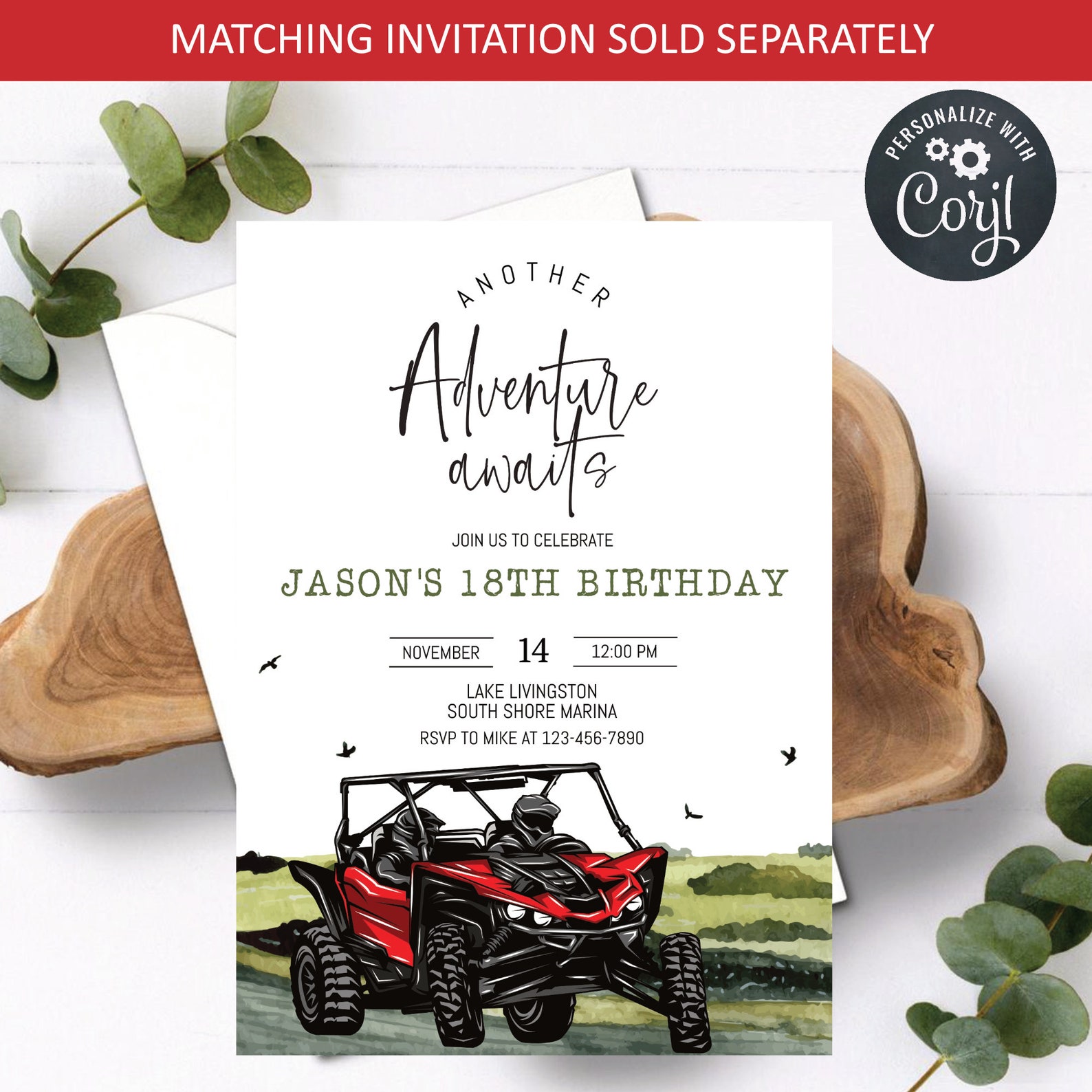 Editable ATV Party Favor Tags Razor Thank You Tags off Road - Etsy