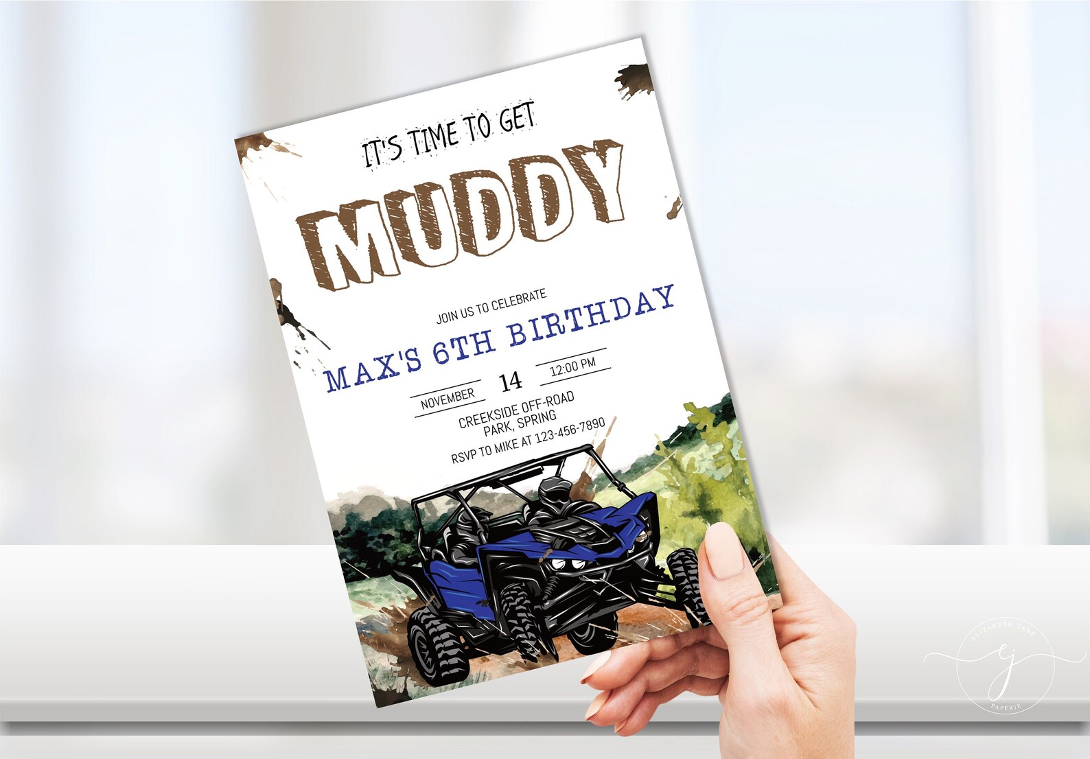 EDITABLE ATV Mudding Birthday Invitation - Men's off Road Birthday ...