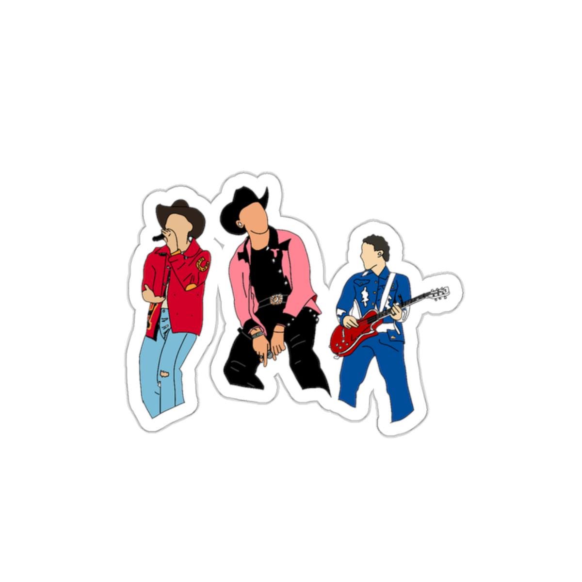Jonas Brothers Rodeo Sticker | 2024 Cowboy Outfit Fan Art | Glossy ...