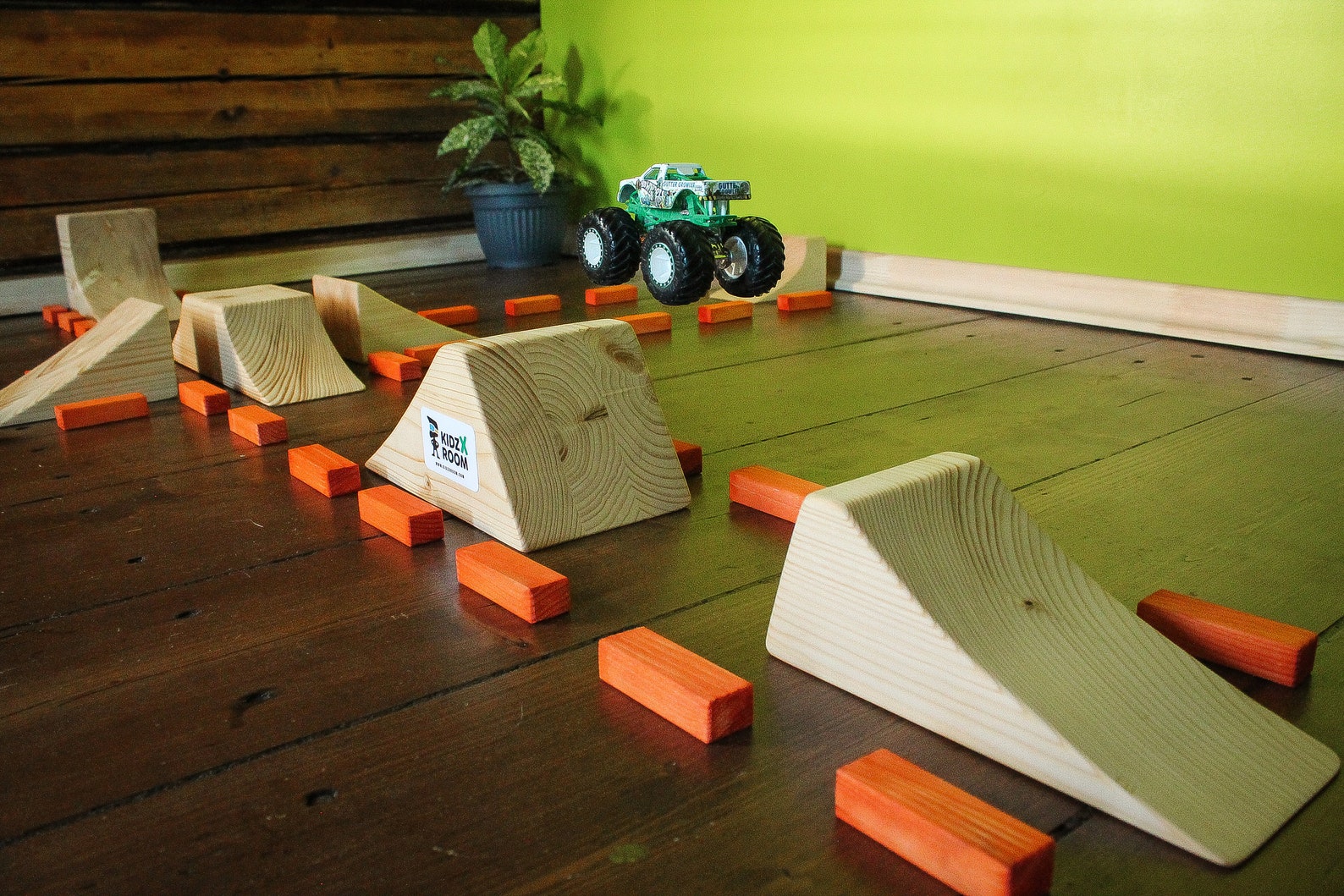 Hot Wheels Monster Jam Wooden Monster Truck Racing Track | Etsy