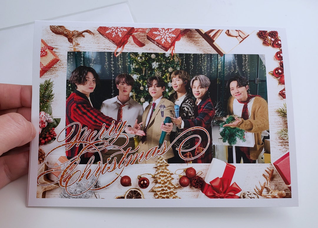 BTS Christmas Card | BTS KPOP Card | Bts Holiday Card | Unique Card ...