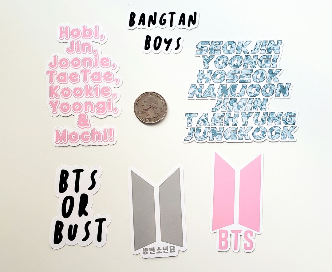 BTS Laptop Stickers Bangtan Boys Stickers BTS Names - Etsy