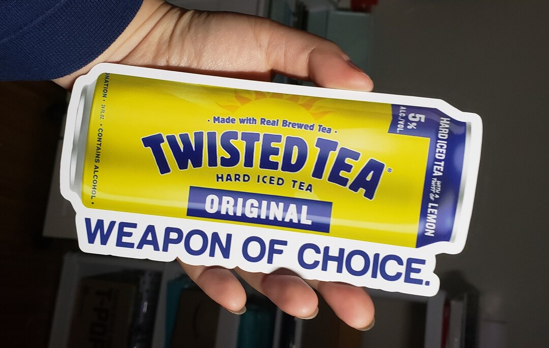 Large Twisted Tea Sticker 2 Weapon of Choice Choose Your Weapon Twisted ...