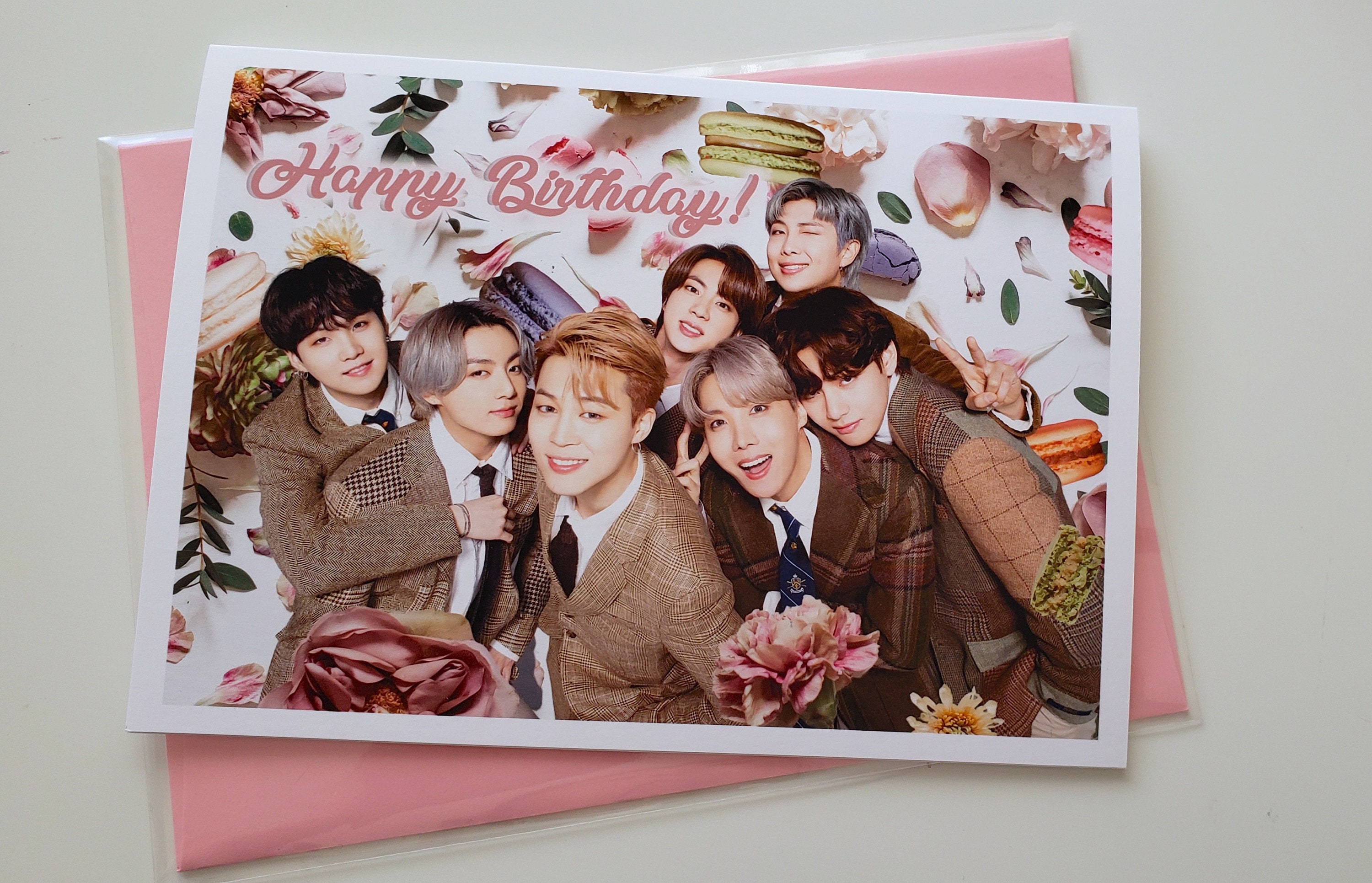Bts Custom Bday Card - Etsy