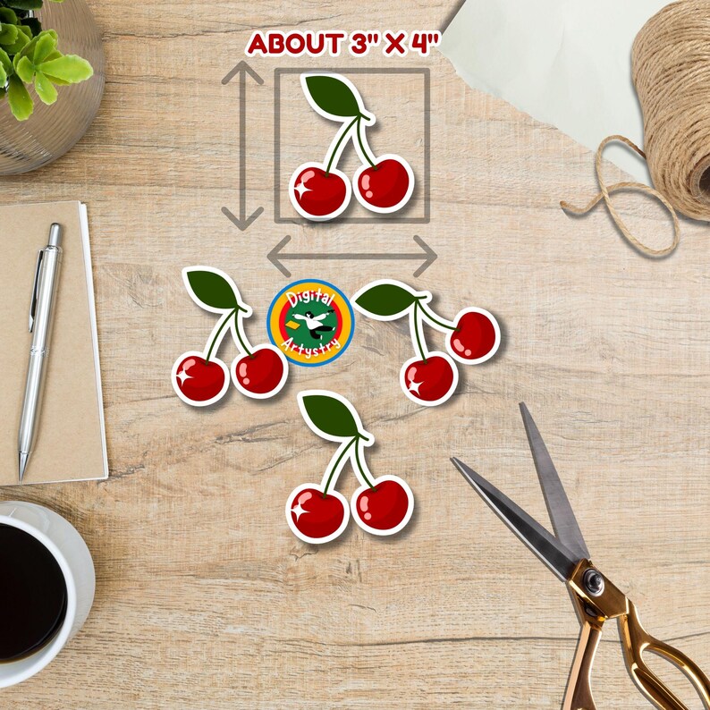 Printable Cherry Birthday Banner, Red Theme Bday (PDF/PNG) - Etsy