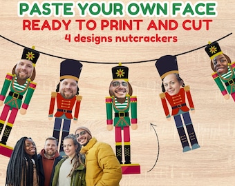 Add Your Own Face Christmas Nutcracker Ornaments, Printable Christmas ...