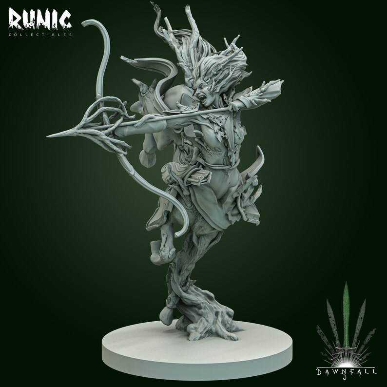 Dusk Elf Centaur 3D Printed Fantasy Miniature D&D Runic - Etsy