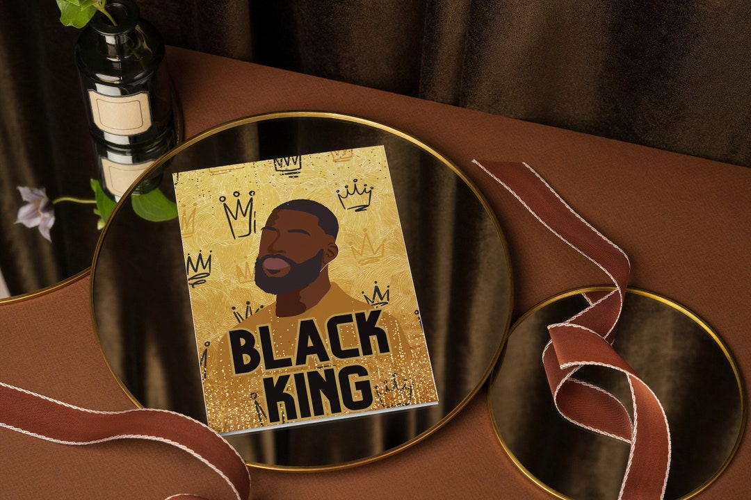 Elegant Gold and Black King Greeting Card, Luxurious Card, Cards for ...